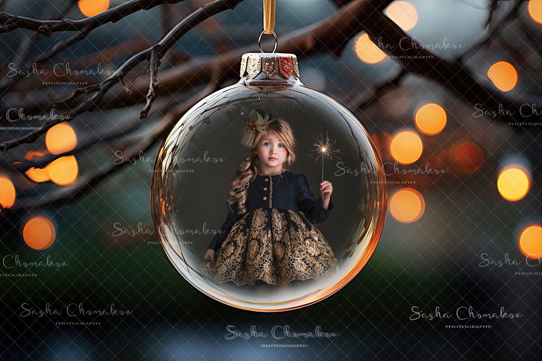 Digital Backdrop, Background Newborn Baby Girl or Boy Snow Globe ...