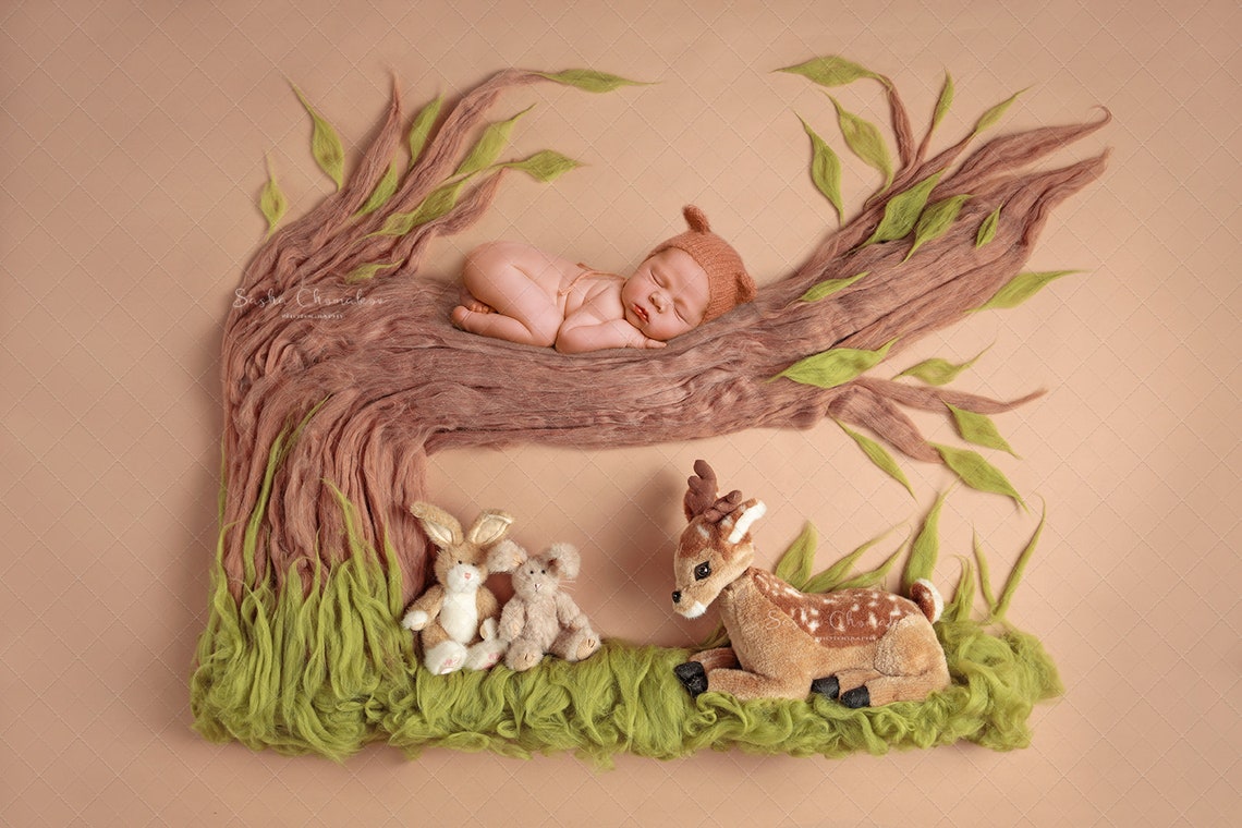 Digital Backdrop Background Newborn Baby Girl or Boy Tree - Etsy