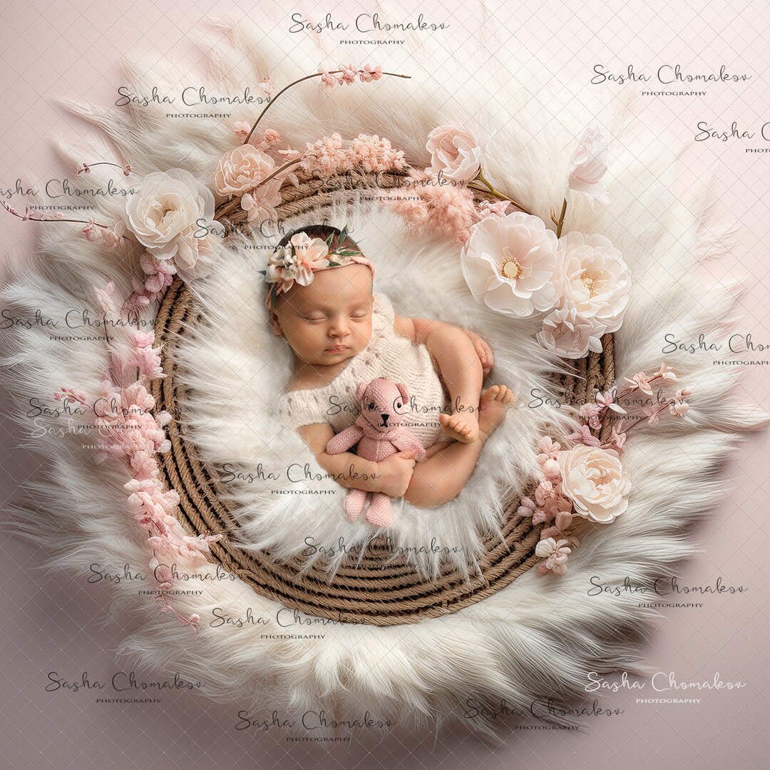 Ai Generated 4 JPEG Files Digital Backdrop, Background Newborn Baby ...
