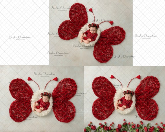 Igital Backdrop Background Newborn Baby Girl or Boy Cream Fur | Etsy