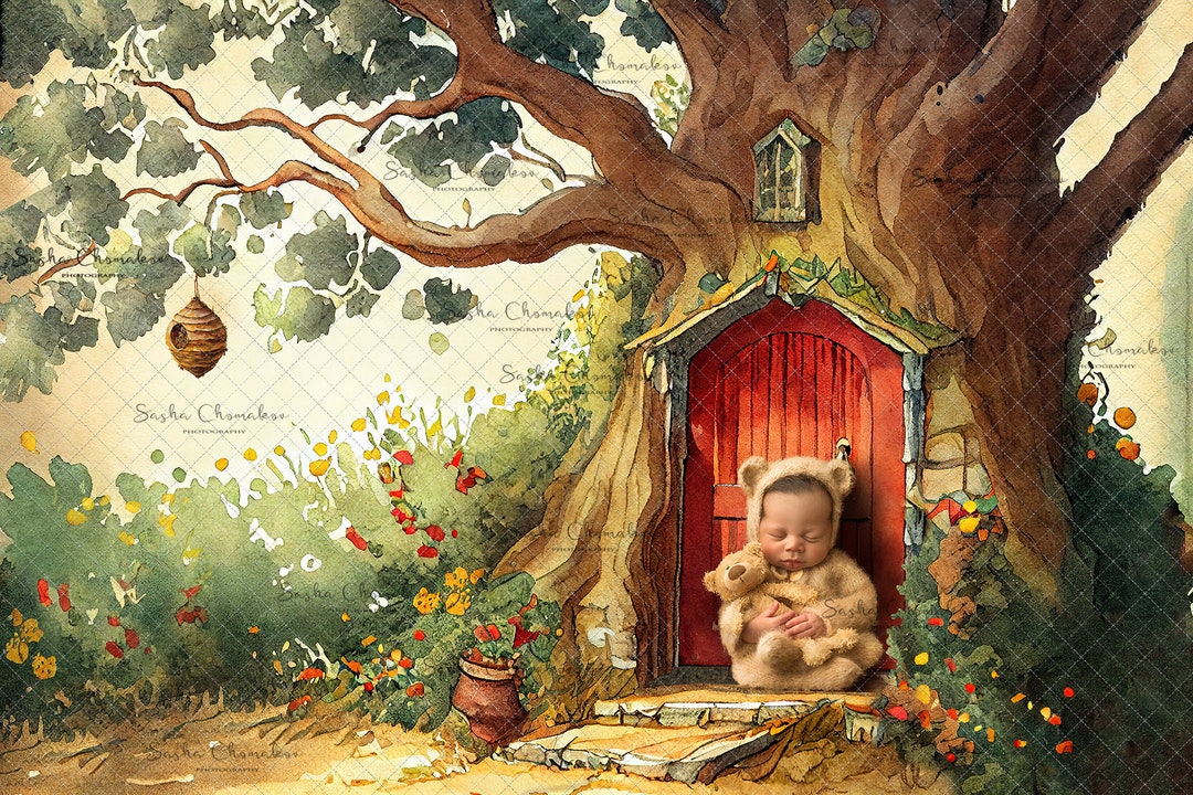 Digital Backdrop, Background Newborn Baby Boy or Girl Bear , Bunny ...