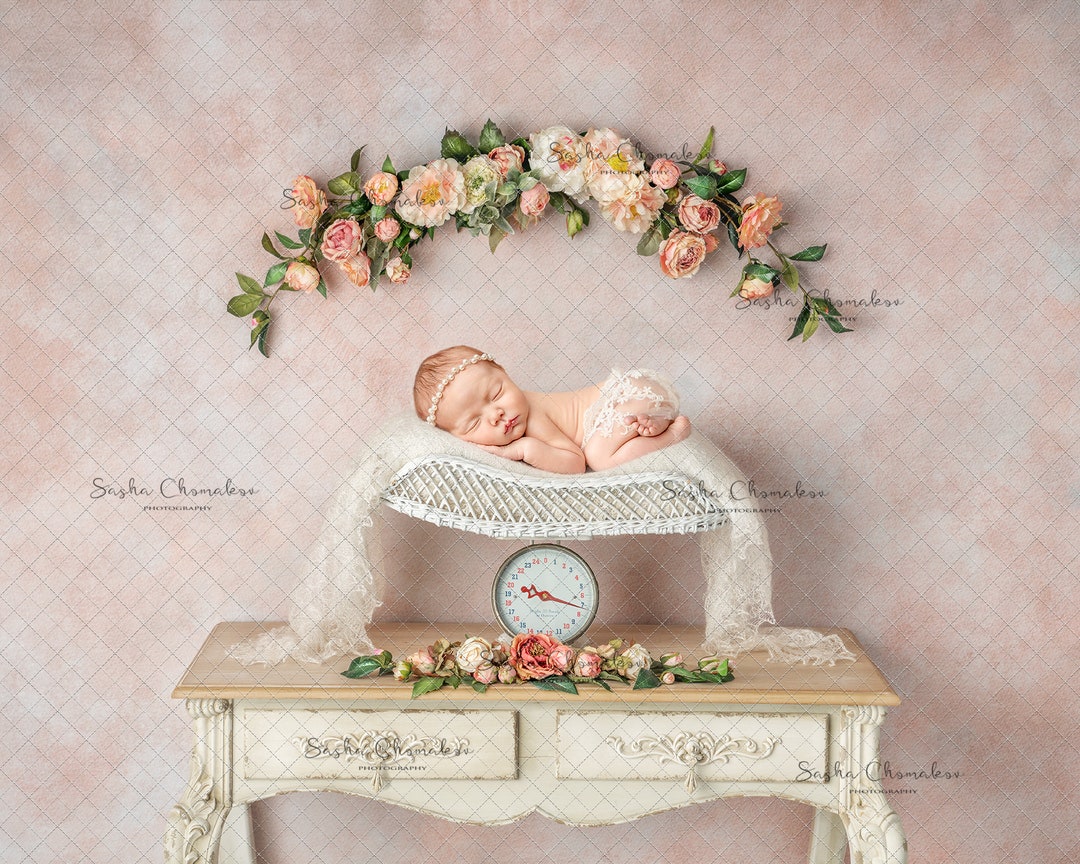 Digital Backdrop Background Newborn Girl Light , Easter Spring Flowers ...