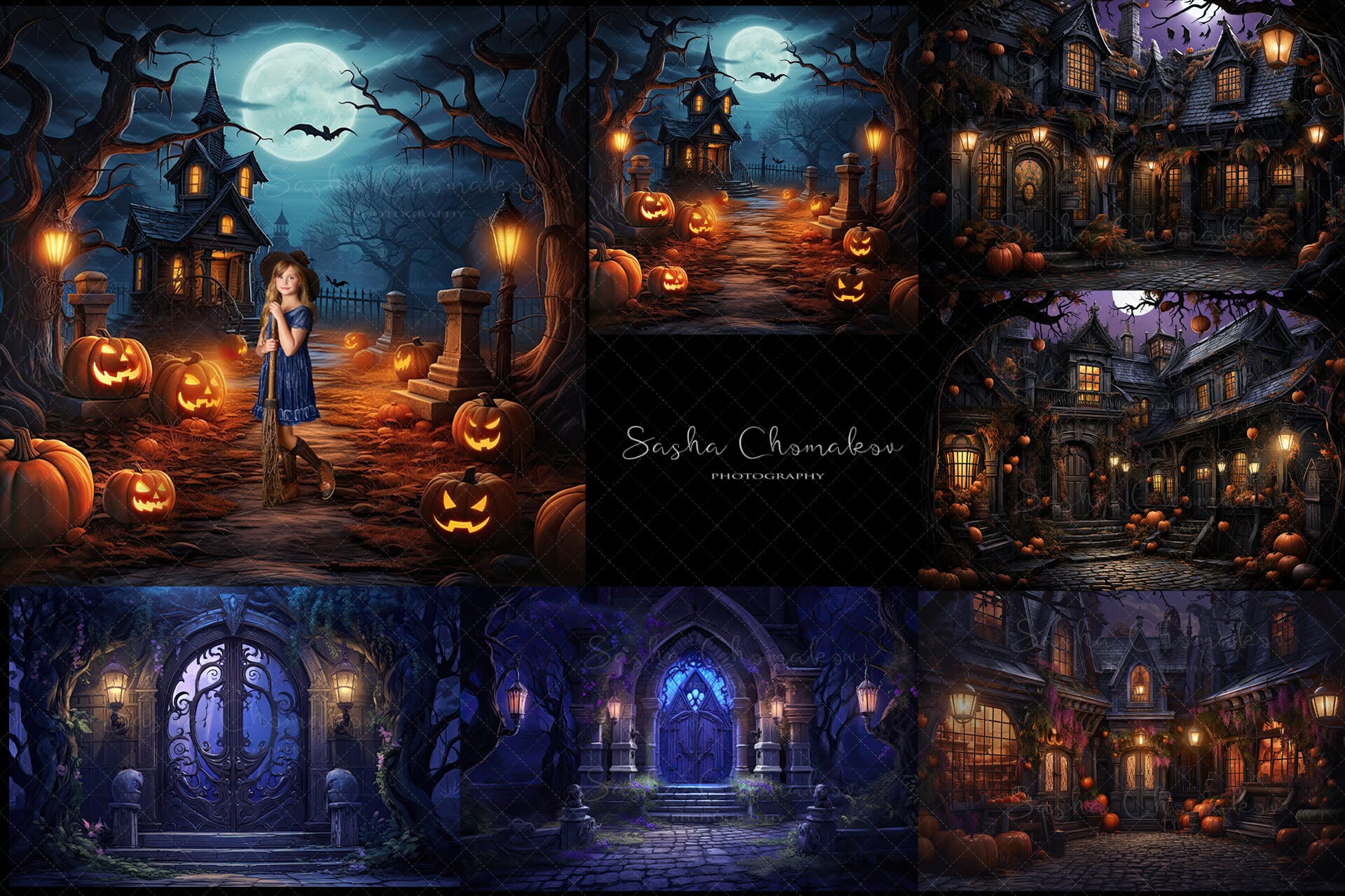 Digital Background , Backdrop Digital Backgrounds Ai Halloween Dark ...