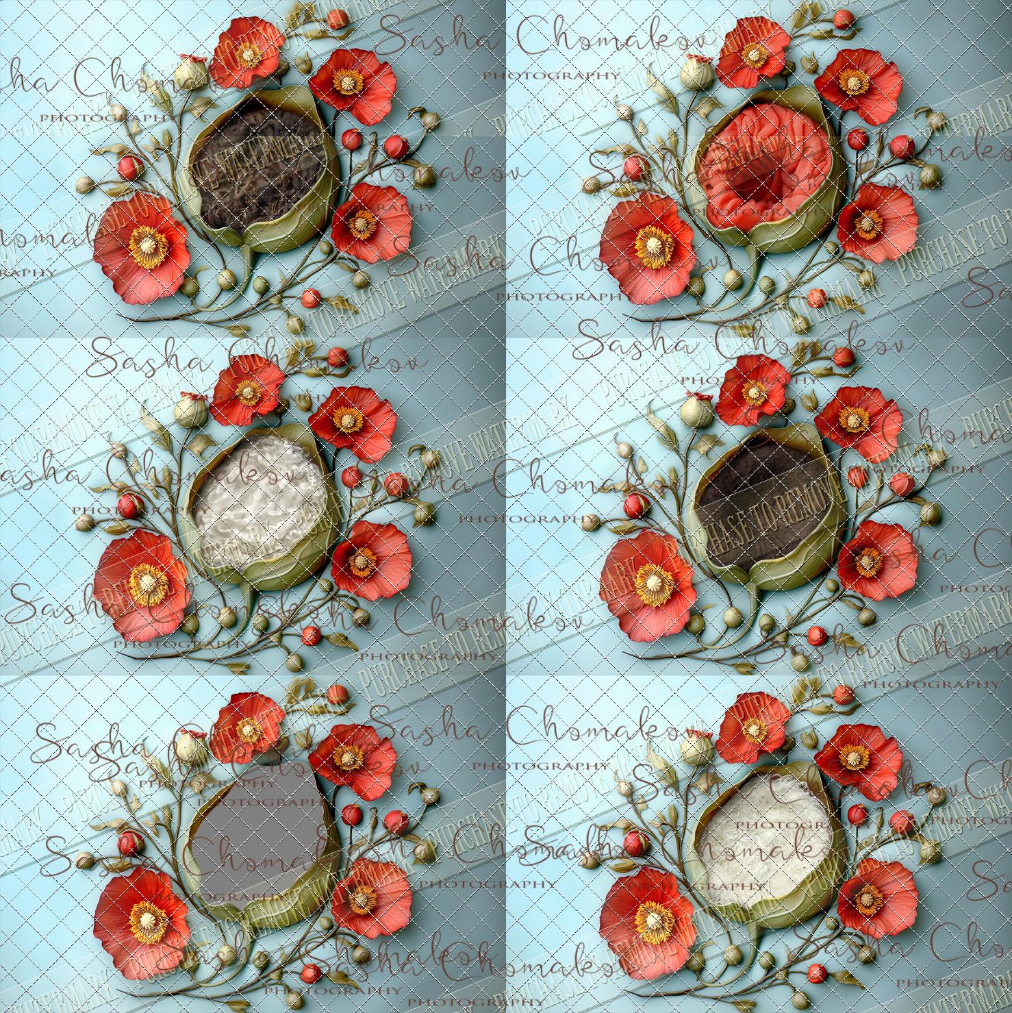 Digital Backgrounds Backdrops Newborn Baby Girls Bum up Pose Poppy ...