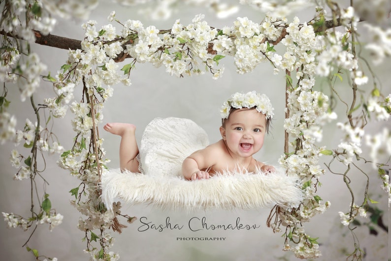 Digital Backkdrop Background Newborn Todler 6 Months Old Baby Girl ...