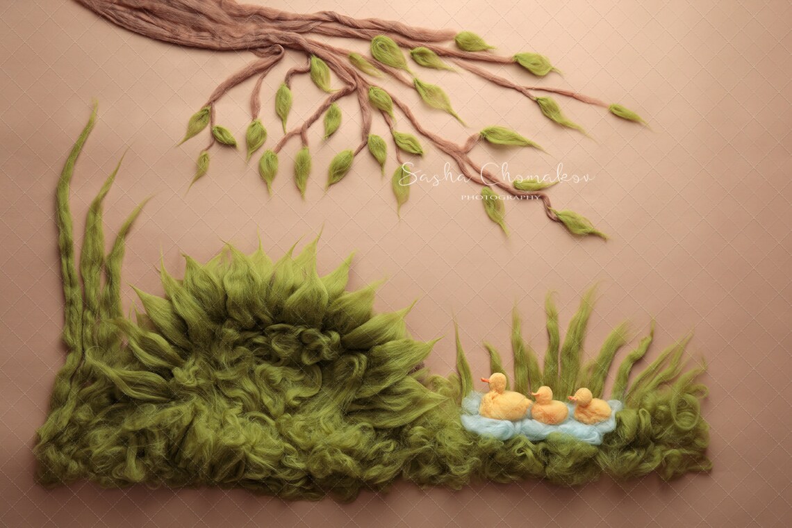 Digital Backdrop, Background Newborn Baby Girl or Boy Under the Tree ...