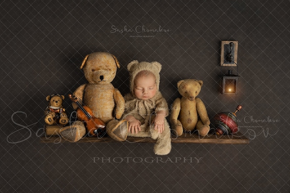 Digital Backdrop Background Newborn Baby Girl or Boy Brown | Etsy