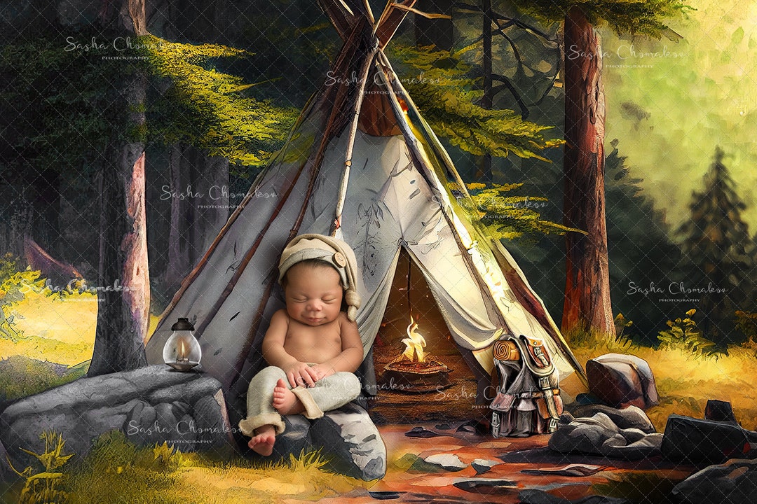 Digital Backdrop, Background Newborn Baby Girl or Boy , Hand Painted ...