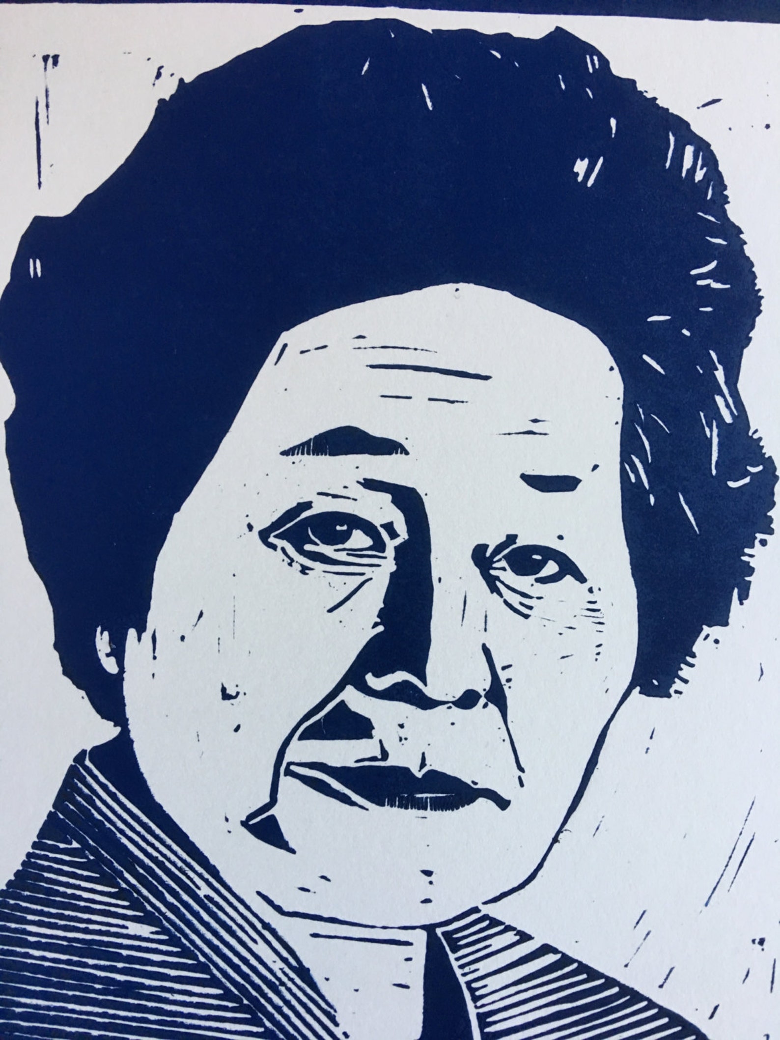 Linocut Portrait of Sensei Keiko Fukuda, Last Living Student of Judo's ...