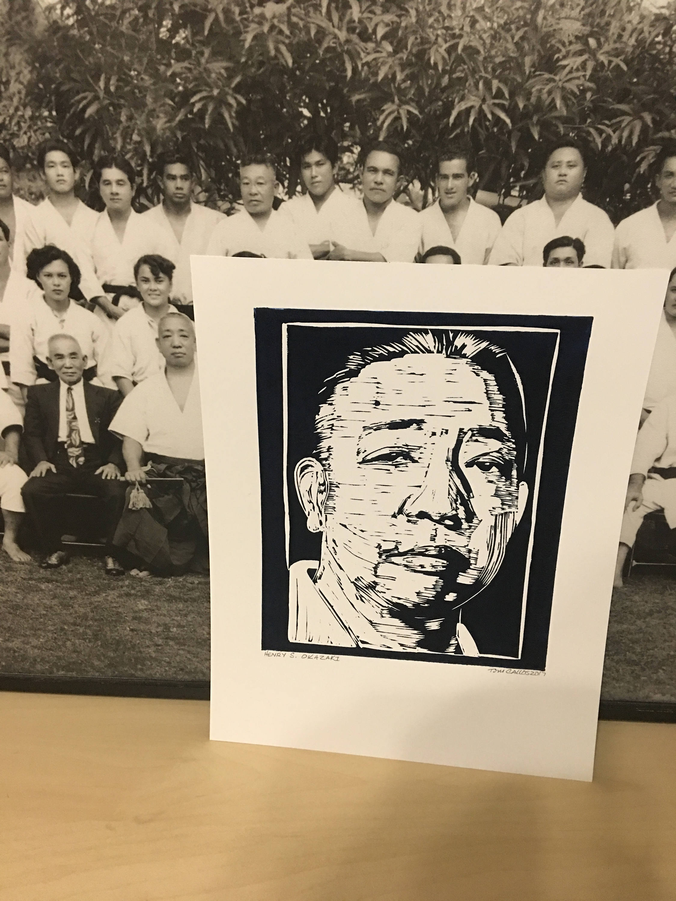 Linocut Portrait of Henry S Okazaki, Martial Arts Master From Hawaii - Etsy
