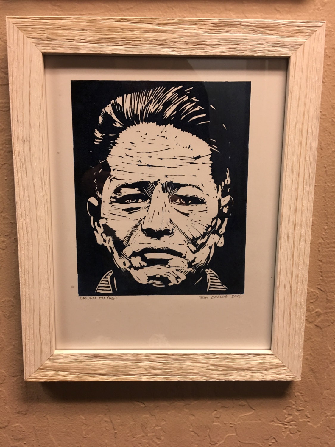 Chōjun Miyagi Linocut Print, Goju Ryu Karate Founder, Handmade Art - Etsy