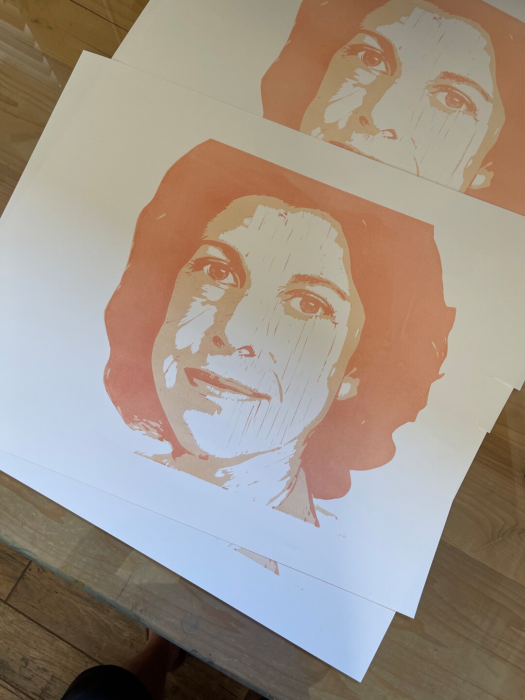 Helen Frankenthaler Portrait in Linocut, by Tom Callos. Edition of Only ...