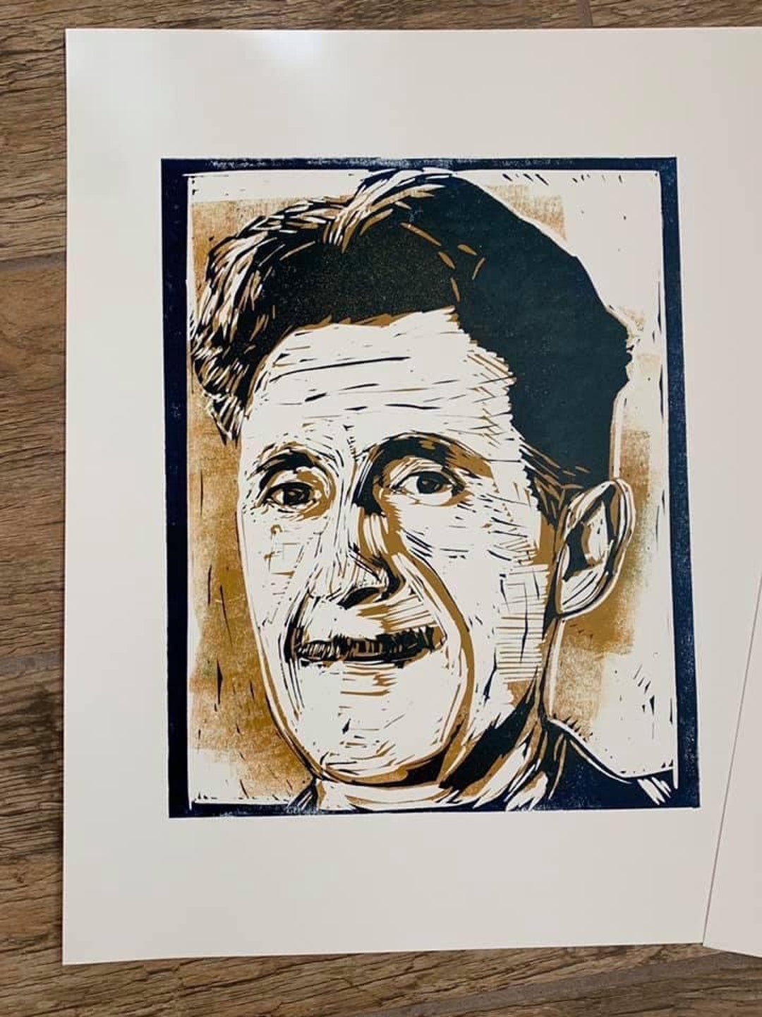 ORWELL, een Limited Edition Reduction Linocut, door Boise Artist Tom ...