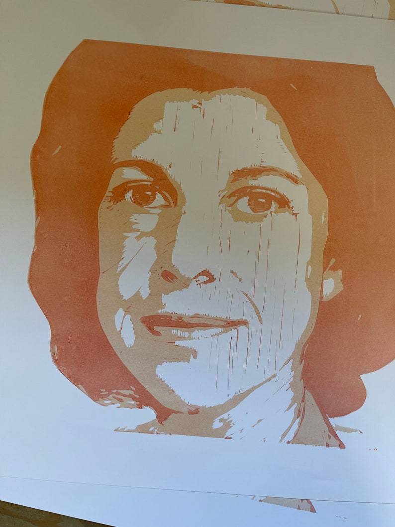 Helen Frankenthaler Portrait in Linocut by Tom Callos. - Etsy