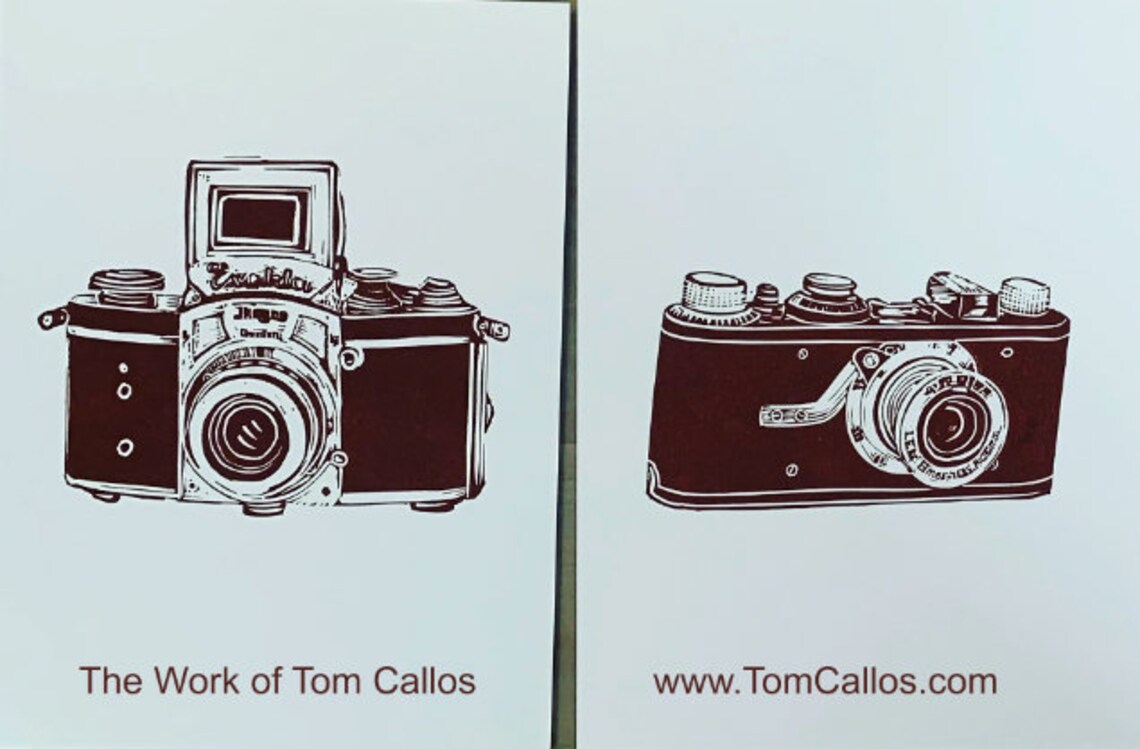 Set of 11 Vintage Camera Linocut Portraits, Limited Edition, This is ...