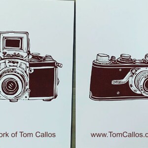 Set of 11 Vintage Camera Linocut Portraits, Limited Edition, This is ...