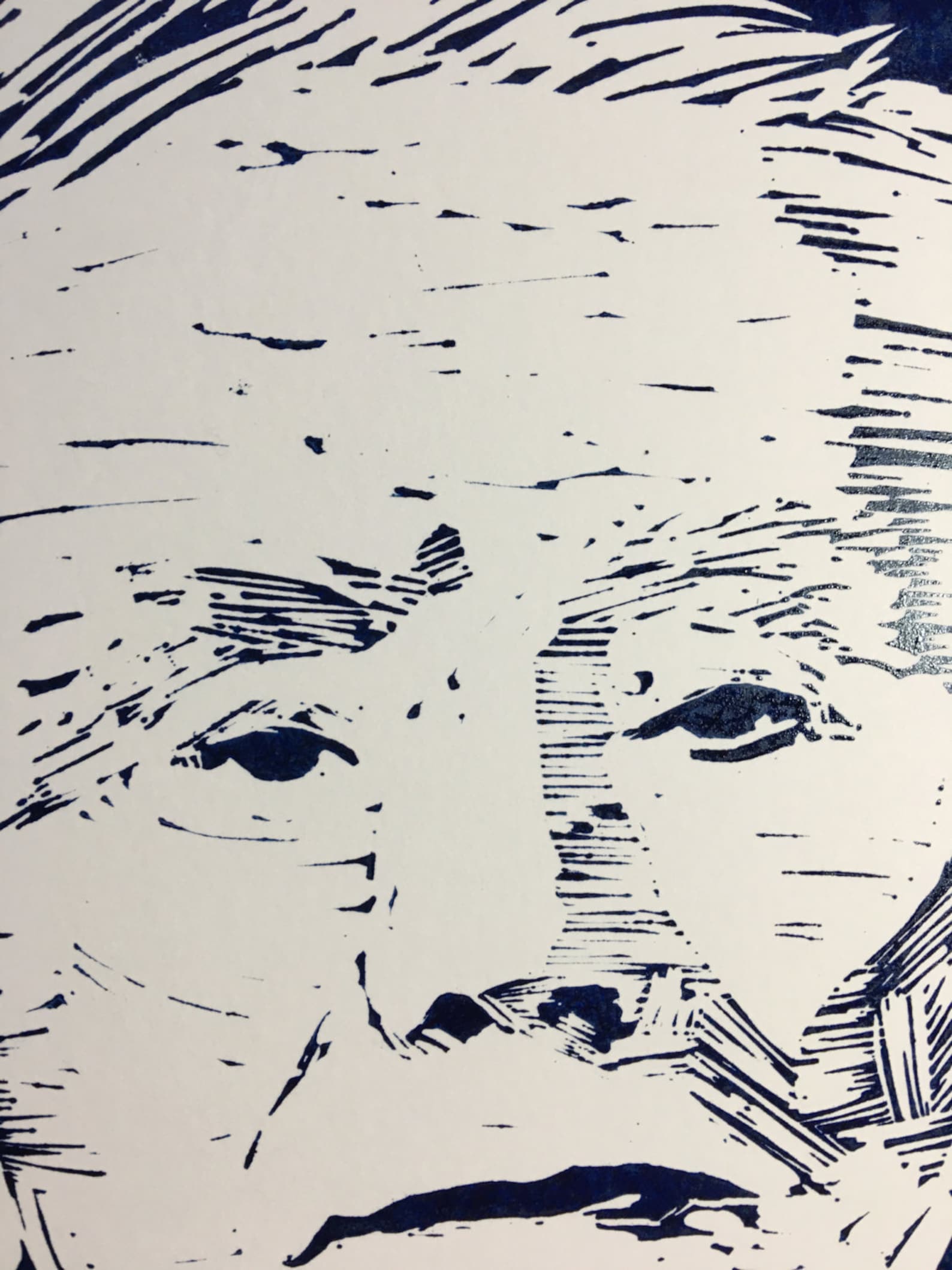 Linocut Portrait of Shotokan Founder, Gichin Funakoshi by Tom Callos - Etsy