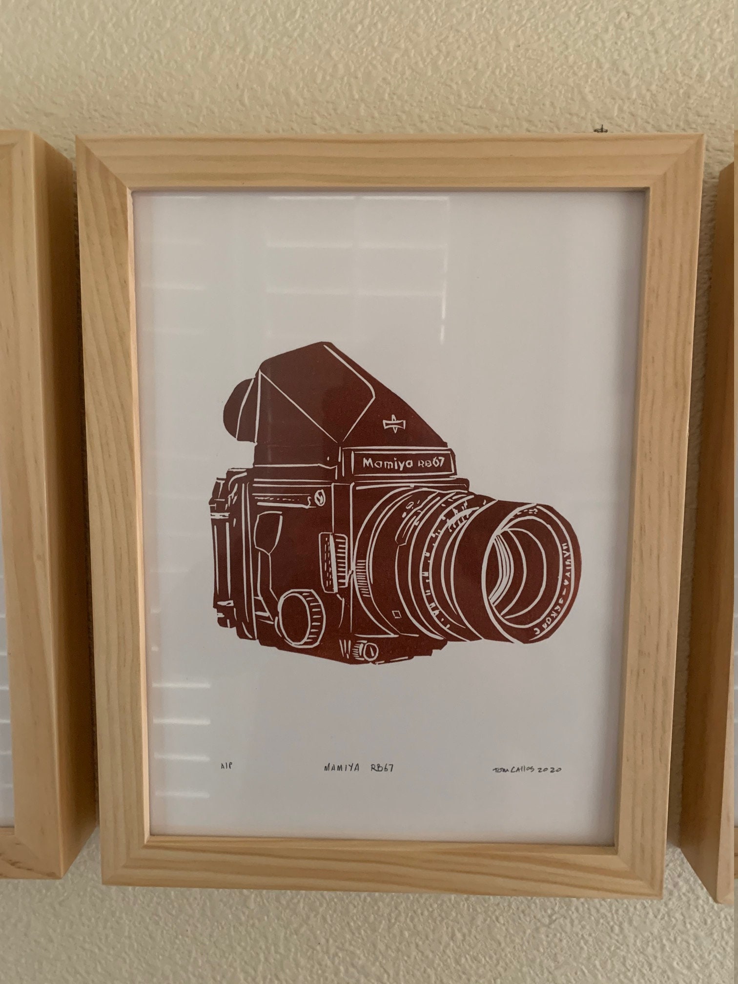 Set of 11 Vintage Camera Linocut Portraits, Limited Edition, This is ...