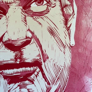 Portrait of Alexander Calder, in Linocut, by Tom Callos, Limited ...