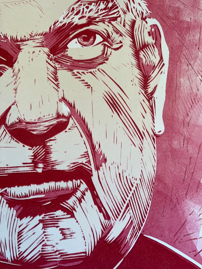 Portrait of Alexander Calder, in Linocut, by Tom Callos, Limited ...