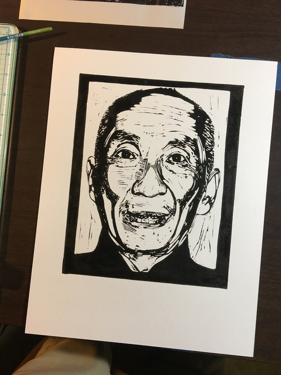 Linocut Portrait of Ip Man, Teacher of Bruce Lee - Etsy UK
