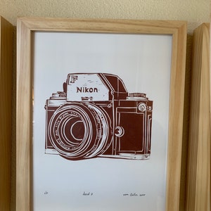 Set of 11 Vintage Camera Linocut Portraits, Limited Edition, This is ...