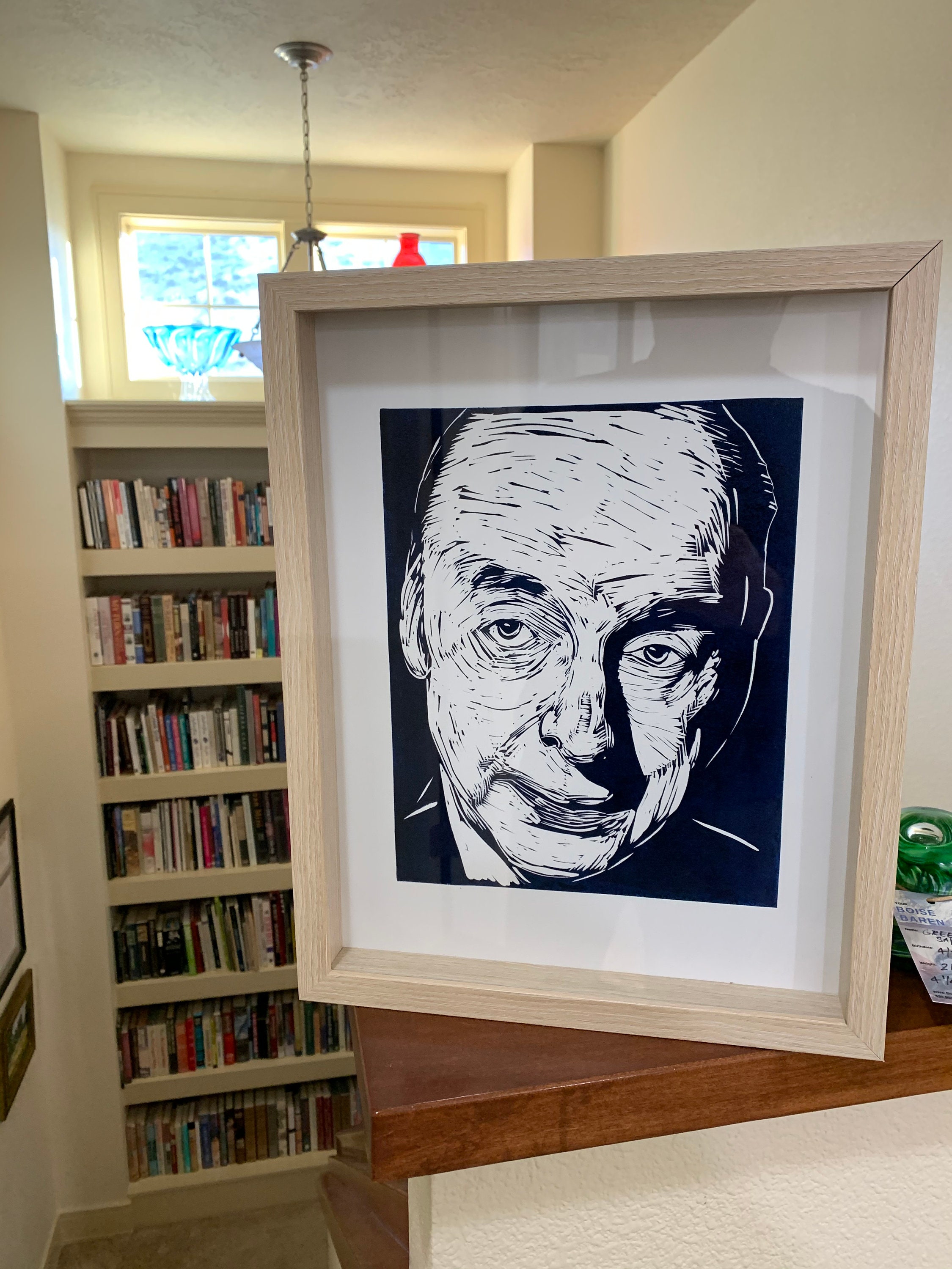 Pablo Neruda Linocut Portrait, by Tom Callos of Boise Baren .com sold ...