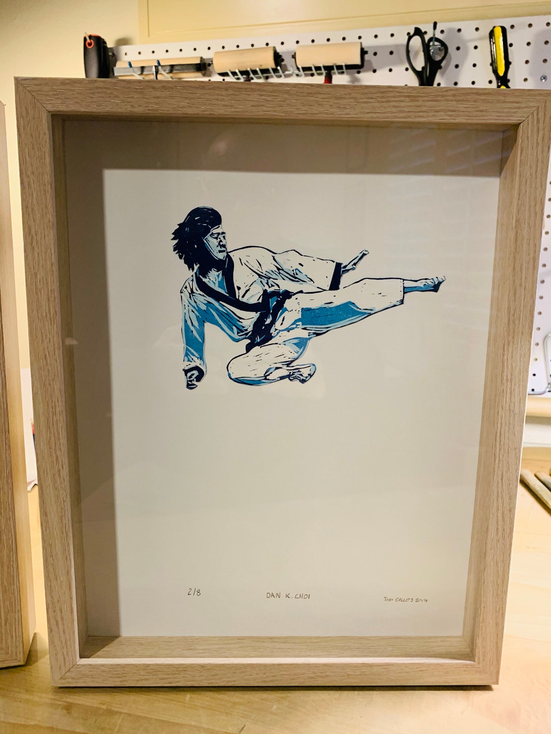 Set of 6 Limited Edition MARTIAL ARTS Linocut Print, by Tom Callos ...