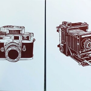 Set of 11 Vintage Camera Linocut Portraits, Limited Edition, This is ...