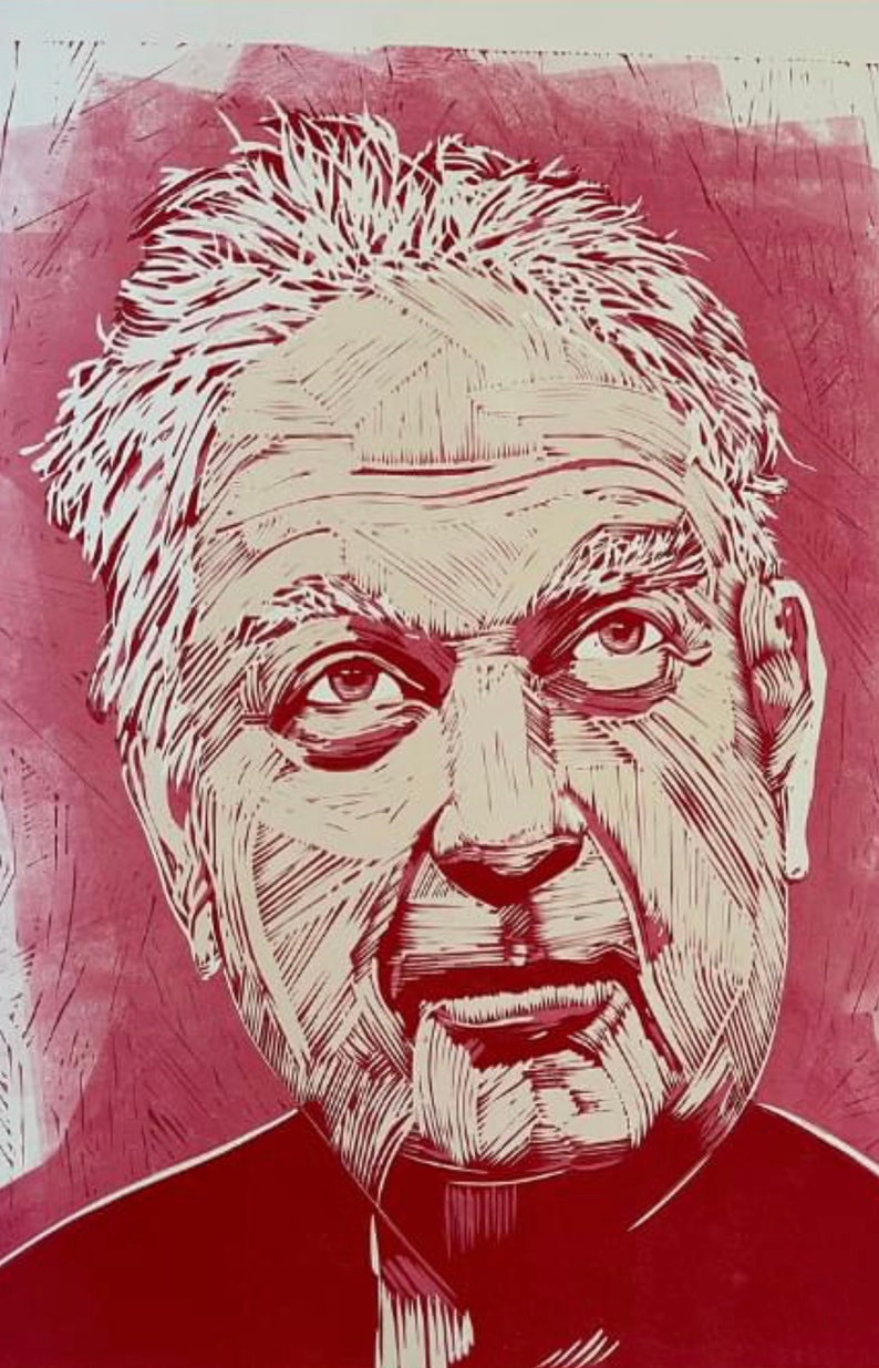Portrait of Alexander Calder, in Linocut, by Tom Callos, Limited ...