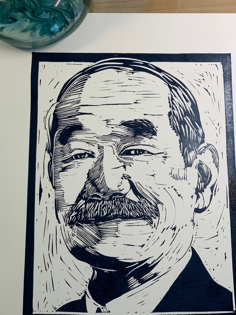 Jigoro Kano, Founder of Judo, Lino-cut Portrait - Etsy