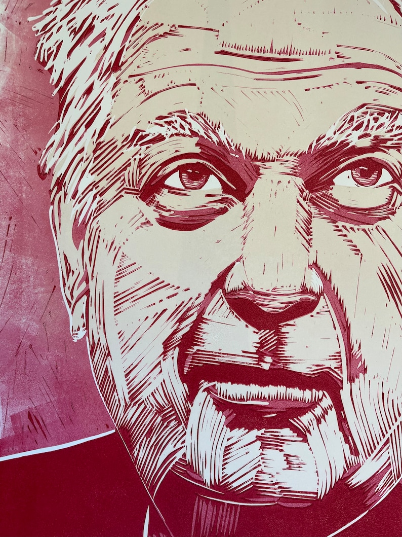 Portrait of Alexander Calder, in Linocut, by Tom Callos, Limited ...