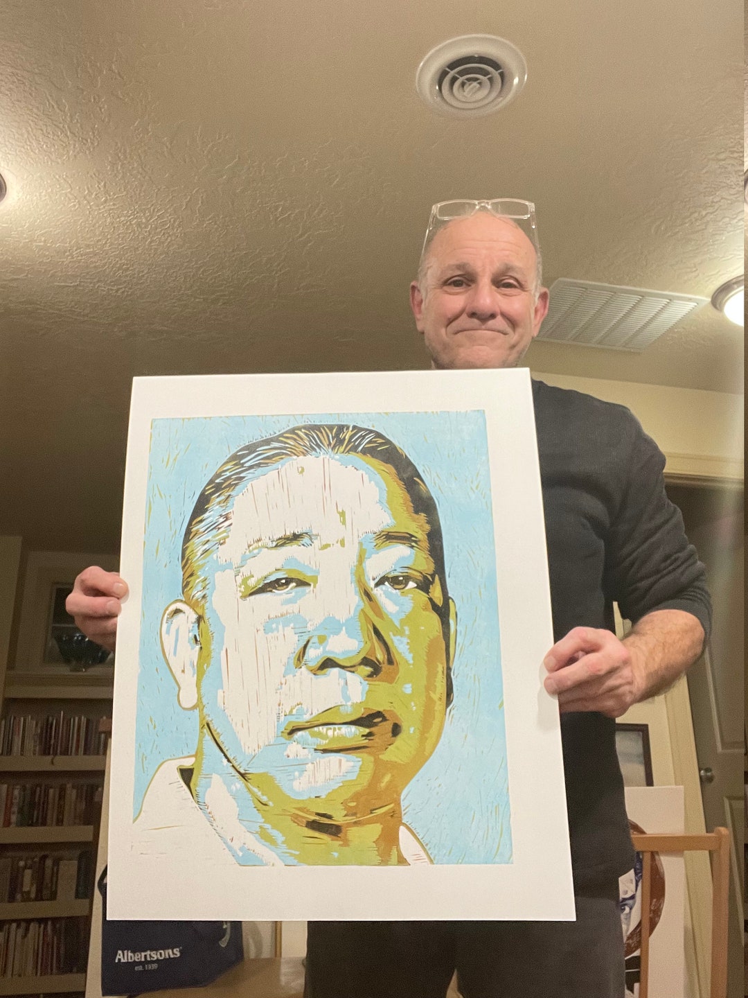 Henry S. Okazaki, Large Linocut Portrait of the Great Martial Arts ...