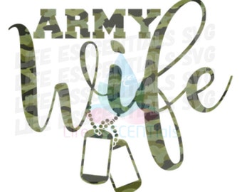 Army wife svg | Etsy
