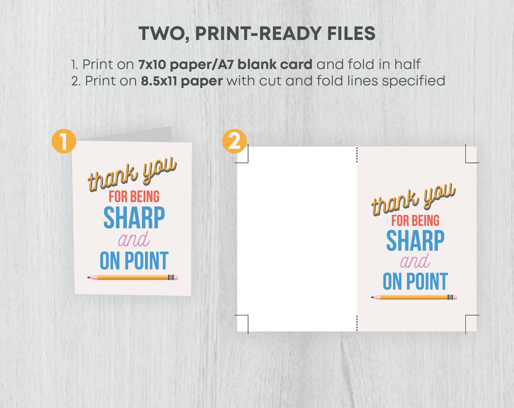 Teacher Appreciation Printable Card sharp and on - Etsy