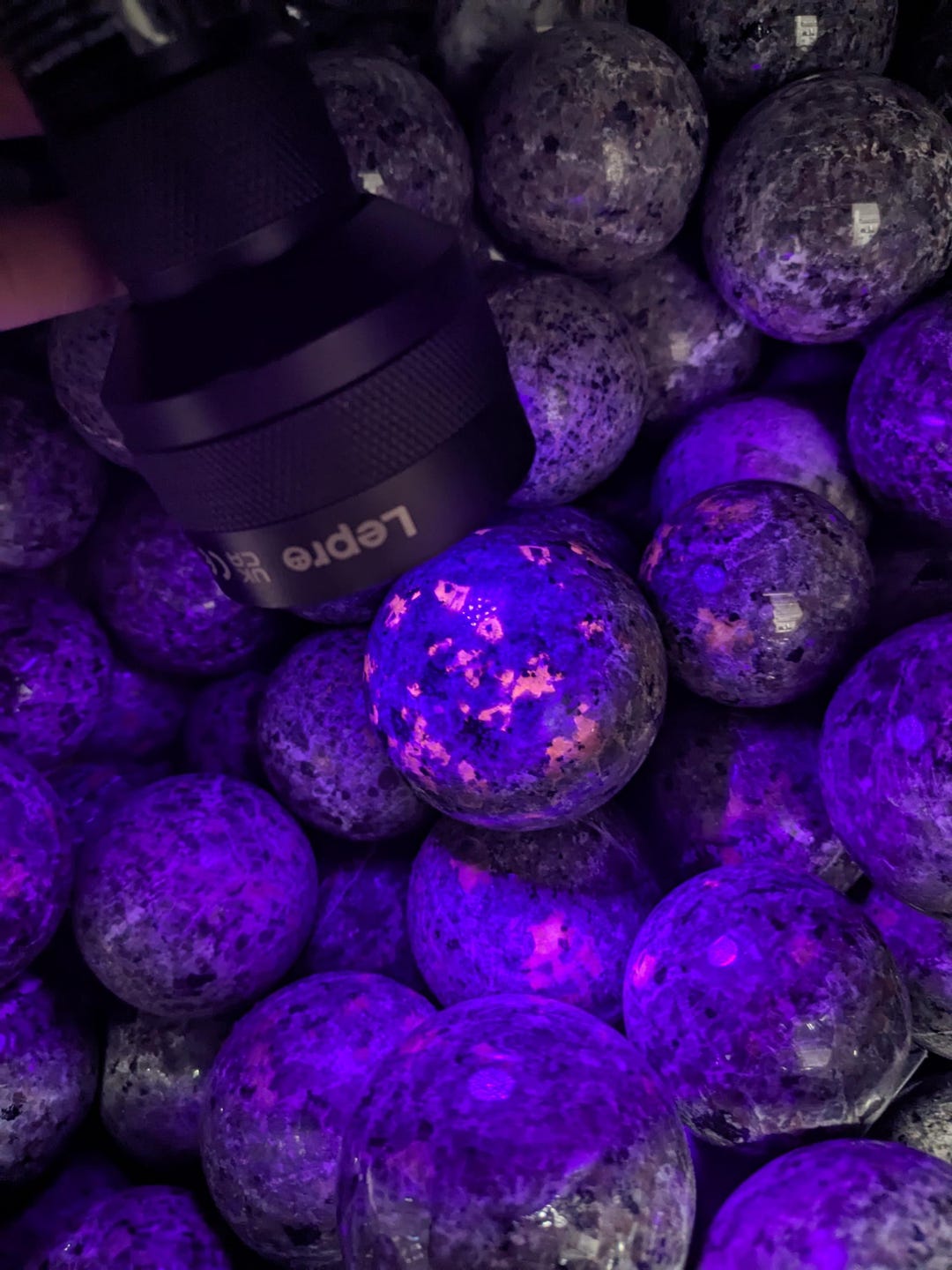 Yooperlite Sphere: UV Reactive Crystal Ball, Michigan Syenite - Etsy