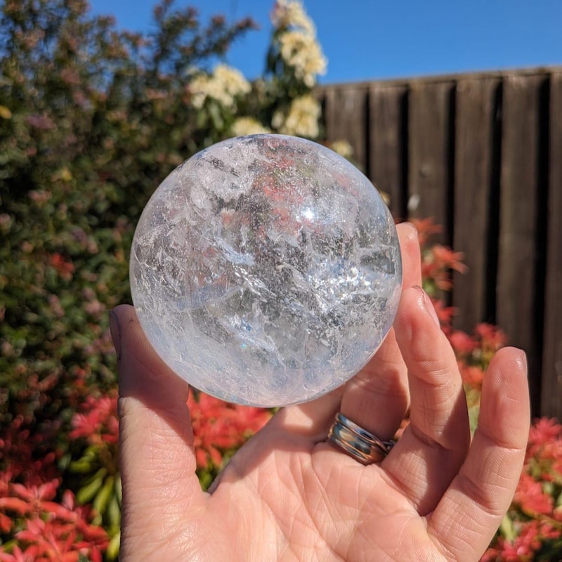 Clear Quartz Ball Mini - Etsy UK