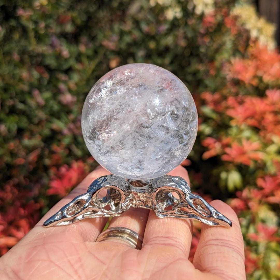 Raven Skull Sphere Stand | Crystal Sphere Stand | Metal Sphere Stand ...