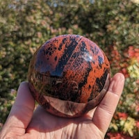 Black Obsidian Sphere - Etsy