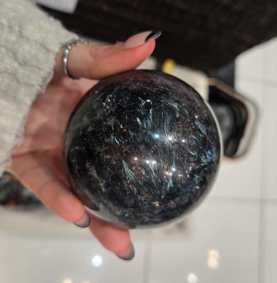 Large Astrophyllite Sphere | Rare Crystal Ball | Energy Healing ...