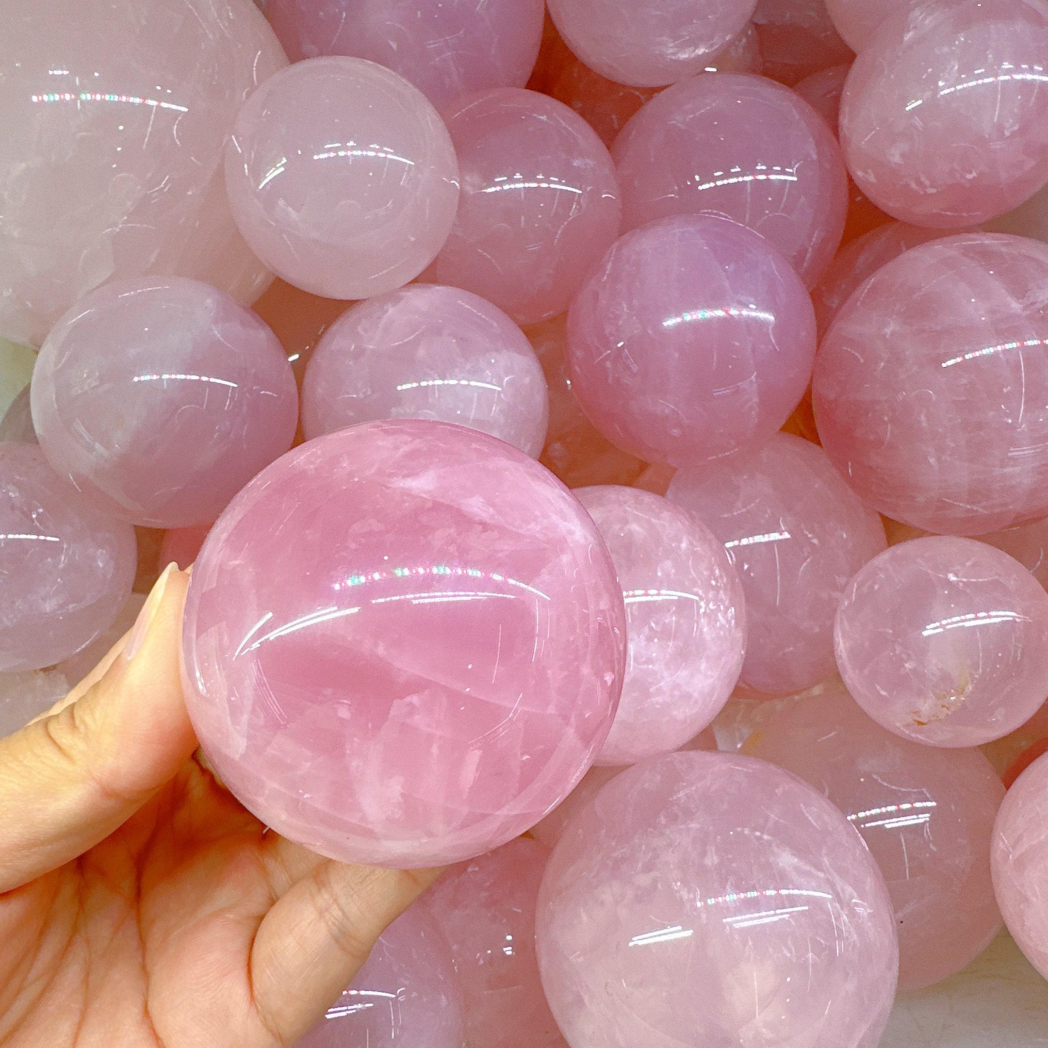 Large Rose Quartz Crystal Sphere | Healing Stone Sphere | Pink Quartz ...
