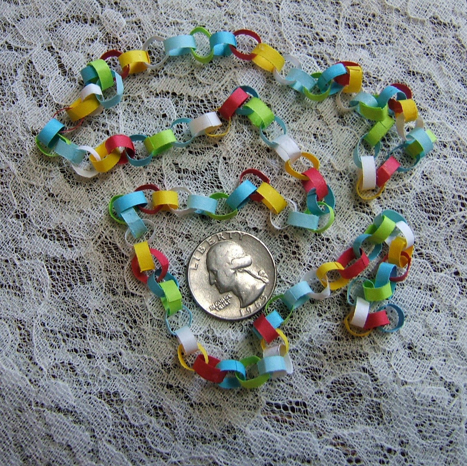 Miniature Garland Paper Chains Garland Xmas Garland | Etsy