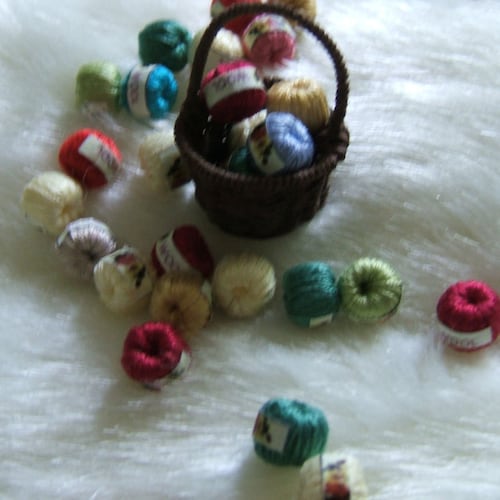 Knitting Wool Miniature Balls of Yarn Dollhouse 1/12th Scale - Etsy