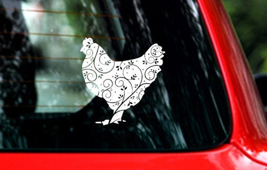 Vine Chicken Decal, Truck Decal, Car Decal, Chicken Decal, Decal ...