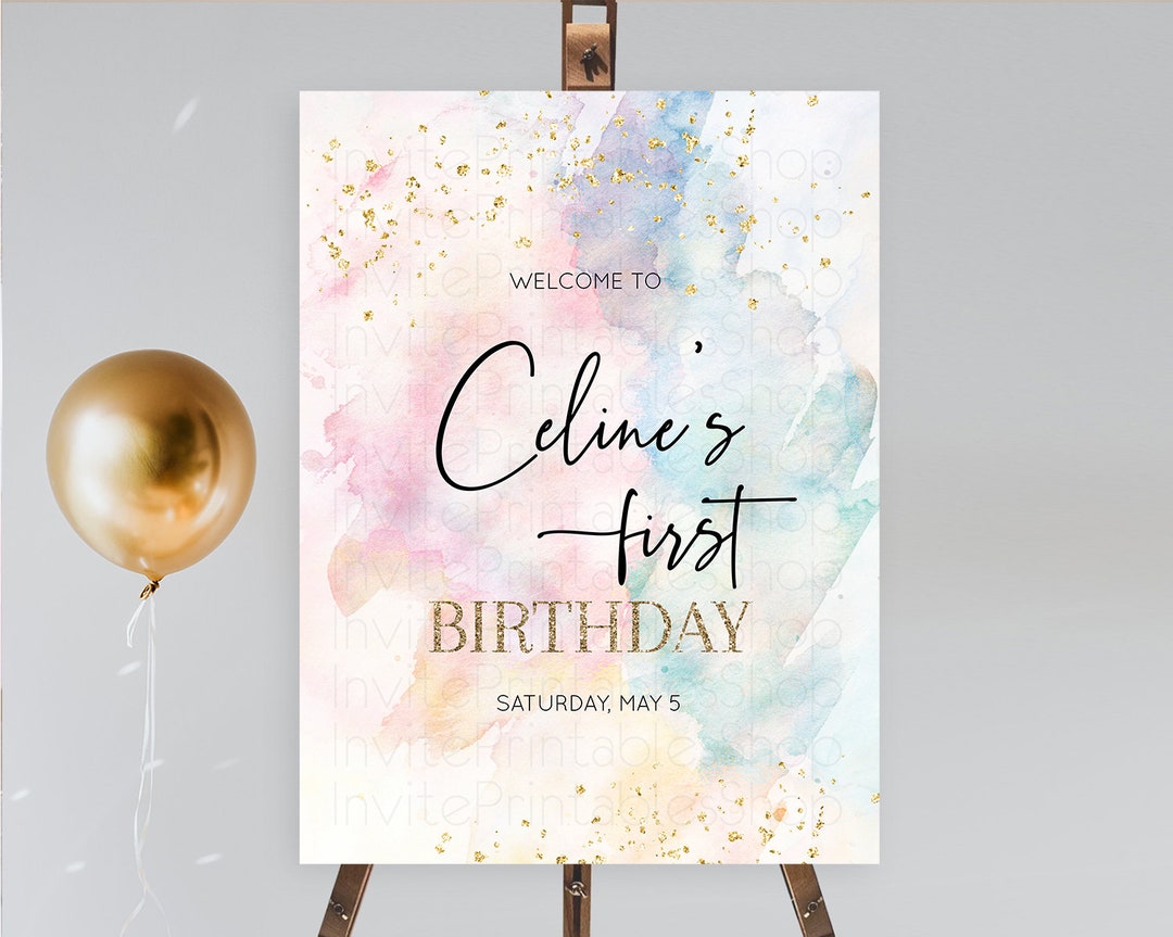 Pastel Welcome Sign Pastel Rainbow Welcome Sign Colorful Rainbow ...