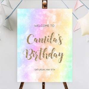 Pastel Welcome Sign Pastel Rainbow Welcome Sign Colorful Rainbow ...