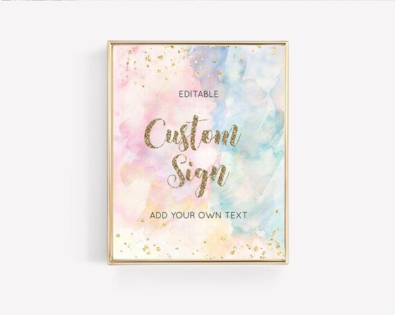 Rainbow Signs Pastel Sign Table Signs Diaper Sign Books Sign | Etsy