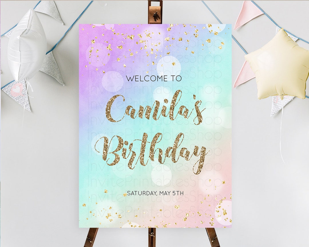 Pastel Welcome Sign Pastel Rainbow Welcome Sign Colorful Rainbow ...