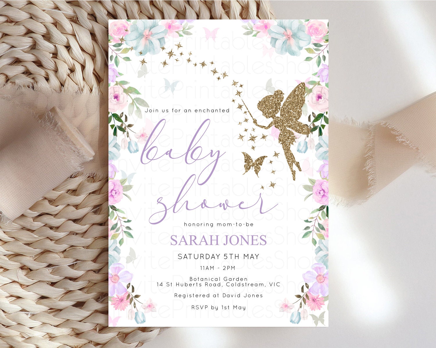 Fairy Baby Shower Invitation Fairy Garden Baby Shower | Etsy