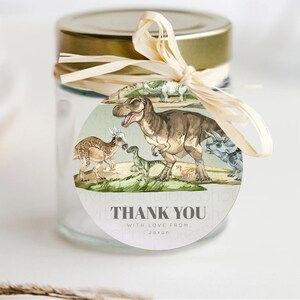 Dinosaur Thank You Tags Dinosaur Volcano Thank You Gift Tags Dinosaur ...